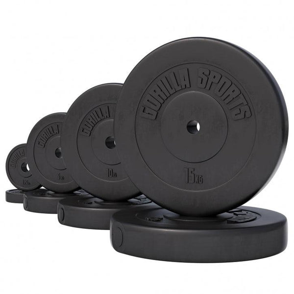 Plastic weight plate 1.25-15 KG – Gorilla Sports UK