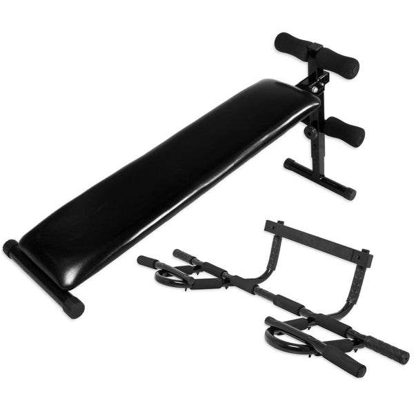 Sit Up Bench + Multifunction Pull Up Bar Set – Gorilla Sports UK